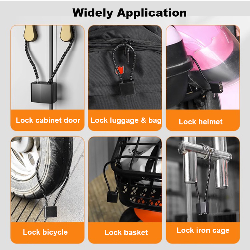 KIPRUN Cable Lock, 38cm Luggage Wire Locks With 3 Keys, Waterproof Zinc ...