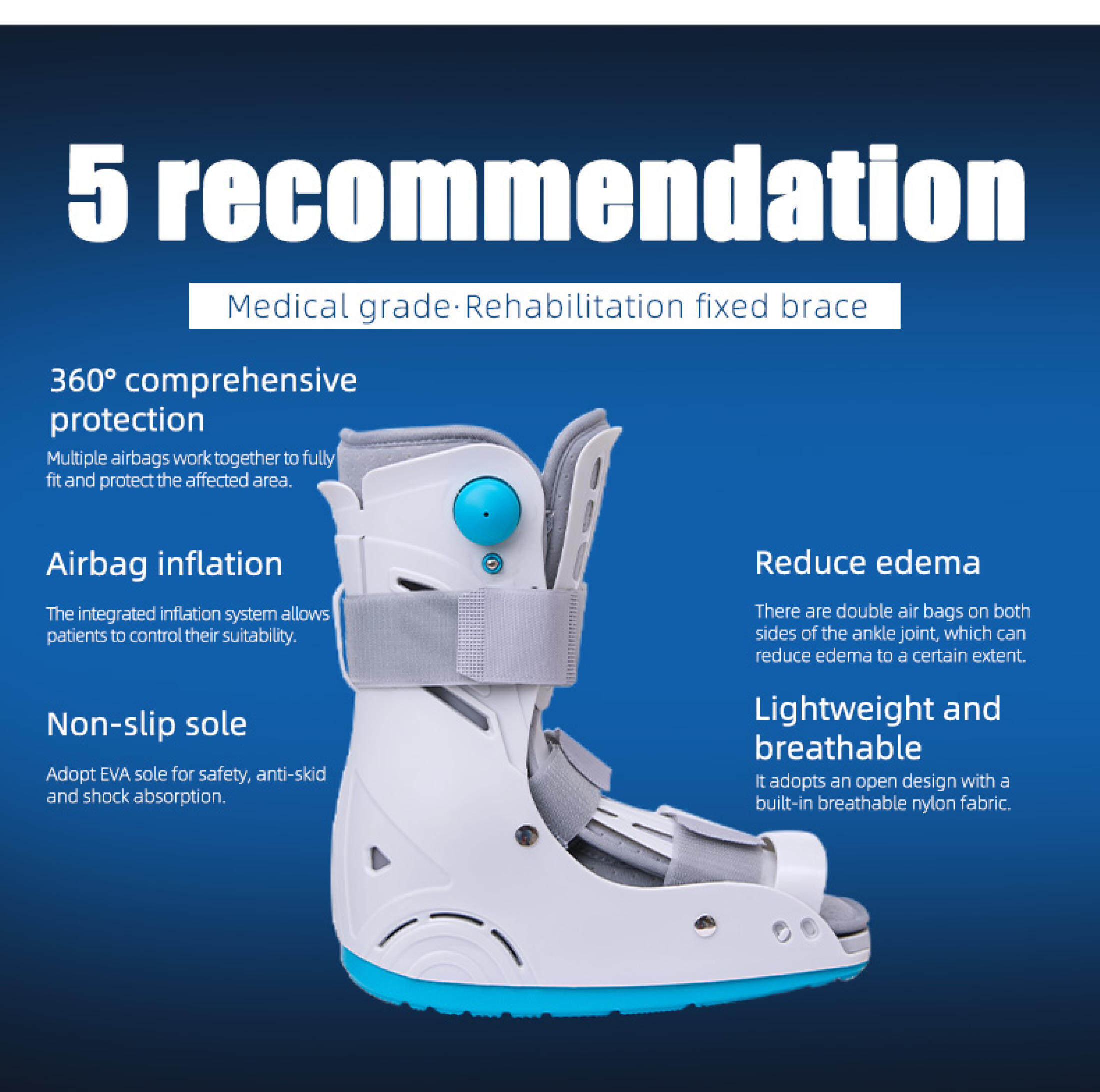 Aircast Airboot Ankle Sprain Foot Orthosis Orthotic Sendi metatarsal ...