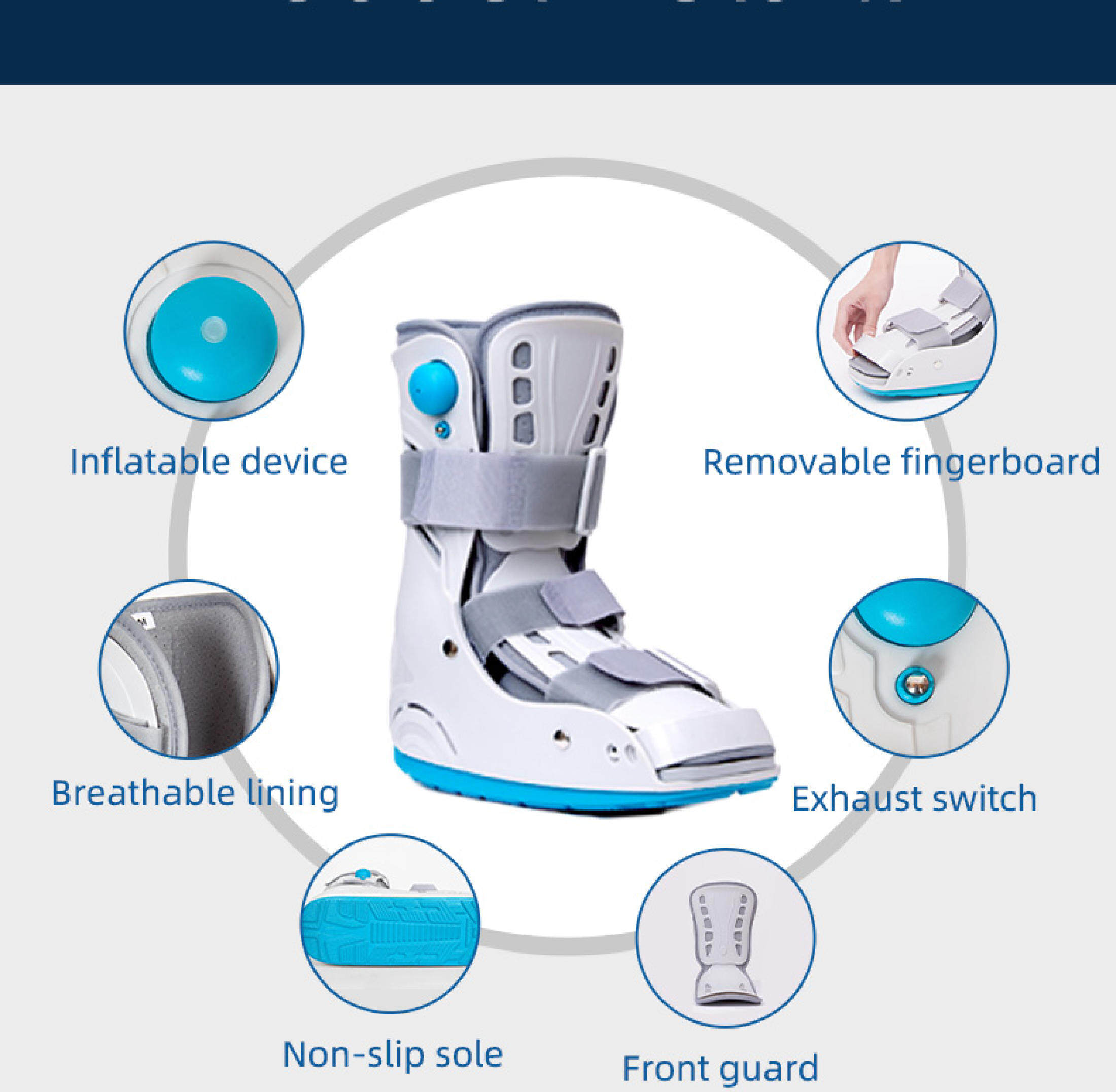 Aircast Airboot Ankle Sprain Foot Orthosis Orthotic Sendi metatarsal ...