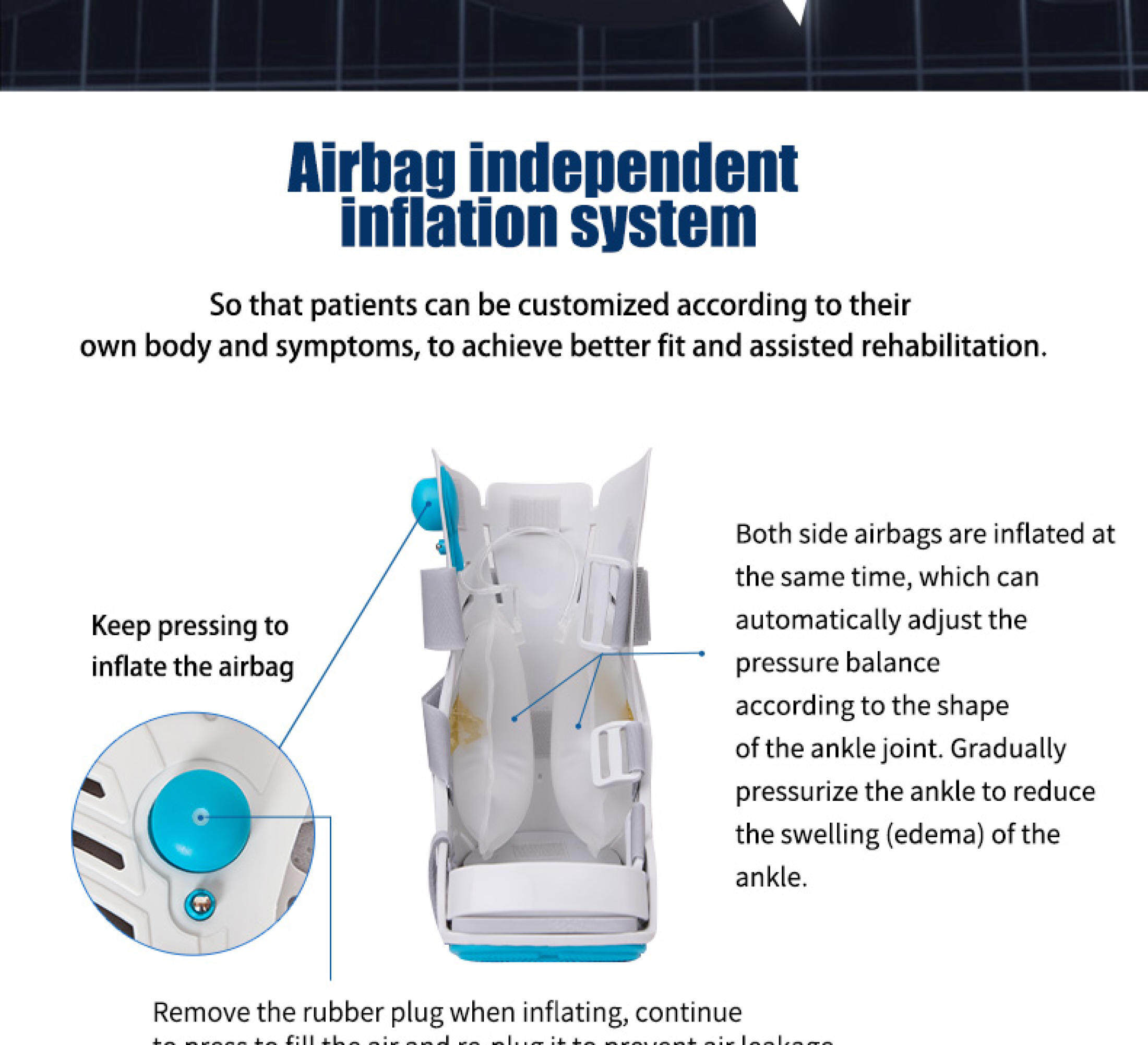 Aircast Airboot Ankle Sprain Foot Orthosis Orthotic Sendi metatarsal ...