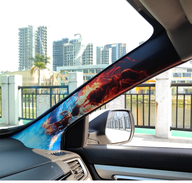Car interiors renovated and remodeled ceilings and ABC columns, stylish ...
