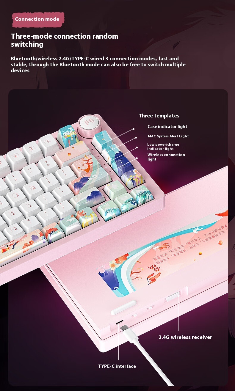 BETOP Customized Chinese Style Ancient Myth Keyboard Aluminum Wireless ...