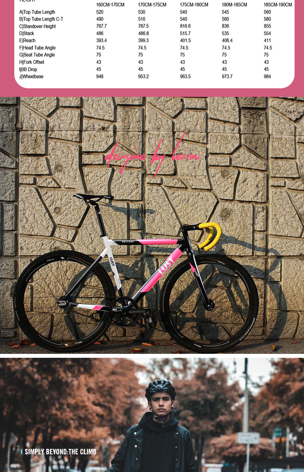 2025 LEXON FIXED GEAR FRAME SET AL6066 EXTRA LIGHT TRACK FRAME SET ...