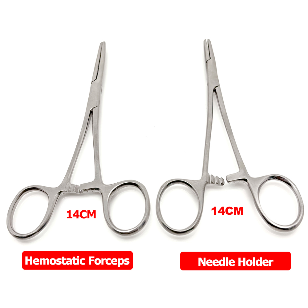 14cm Stainless Steel Needle Holder Hemostatic Clamp Forceps Surgical Pean Artery Forceps ...