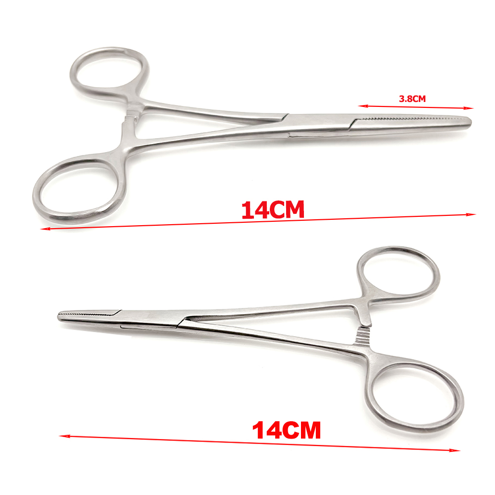 14cm Stainless Steel Needle Holder Hemostatic Clamp Forceps Surgical Pean Artery Forceps ...