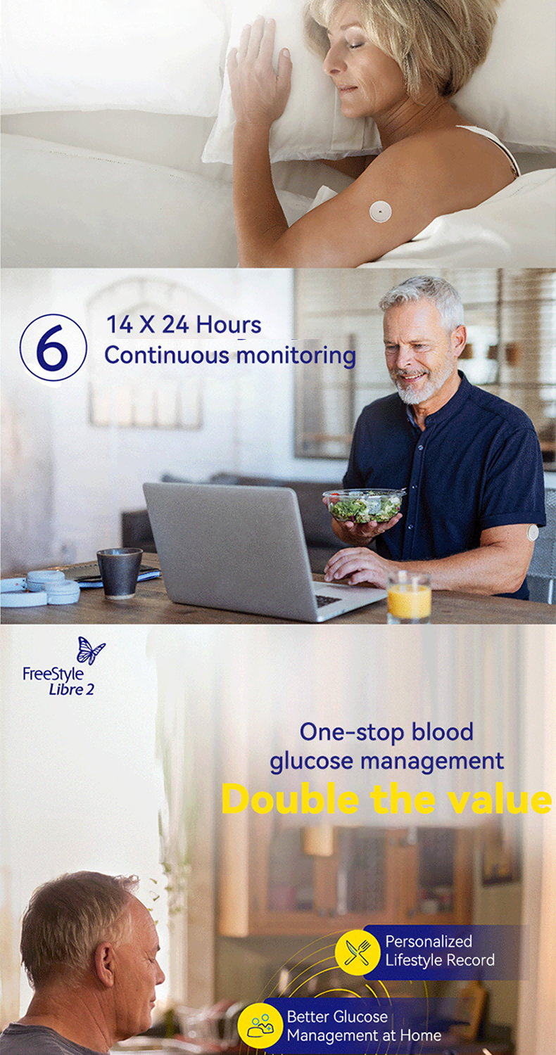 ABBOTT Freestyle Libre 2 iCGM 24H Realtime Glucose Monitoring Free ...