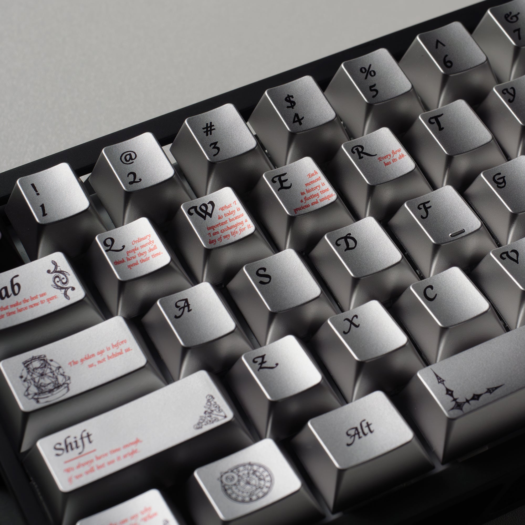 Womier Timeless 112 Keys Cherry Profile Metallic Coating Keycaps Set ...