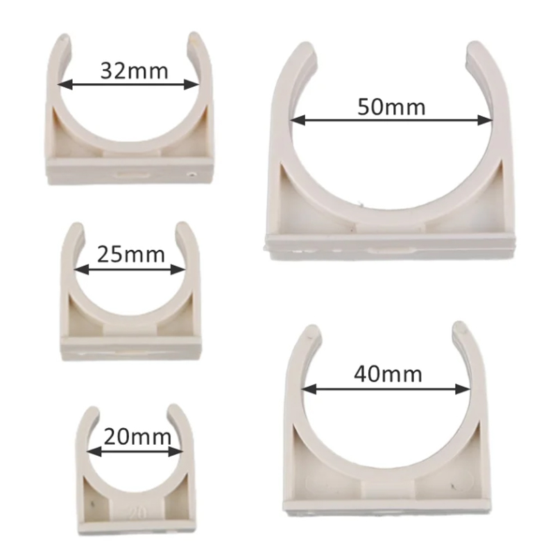 5/10/20Pcs 20/25/32/40mm PVC Pipe Clamp Fixed U-type Clip Water Pipe ...