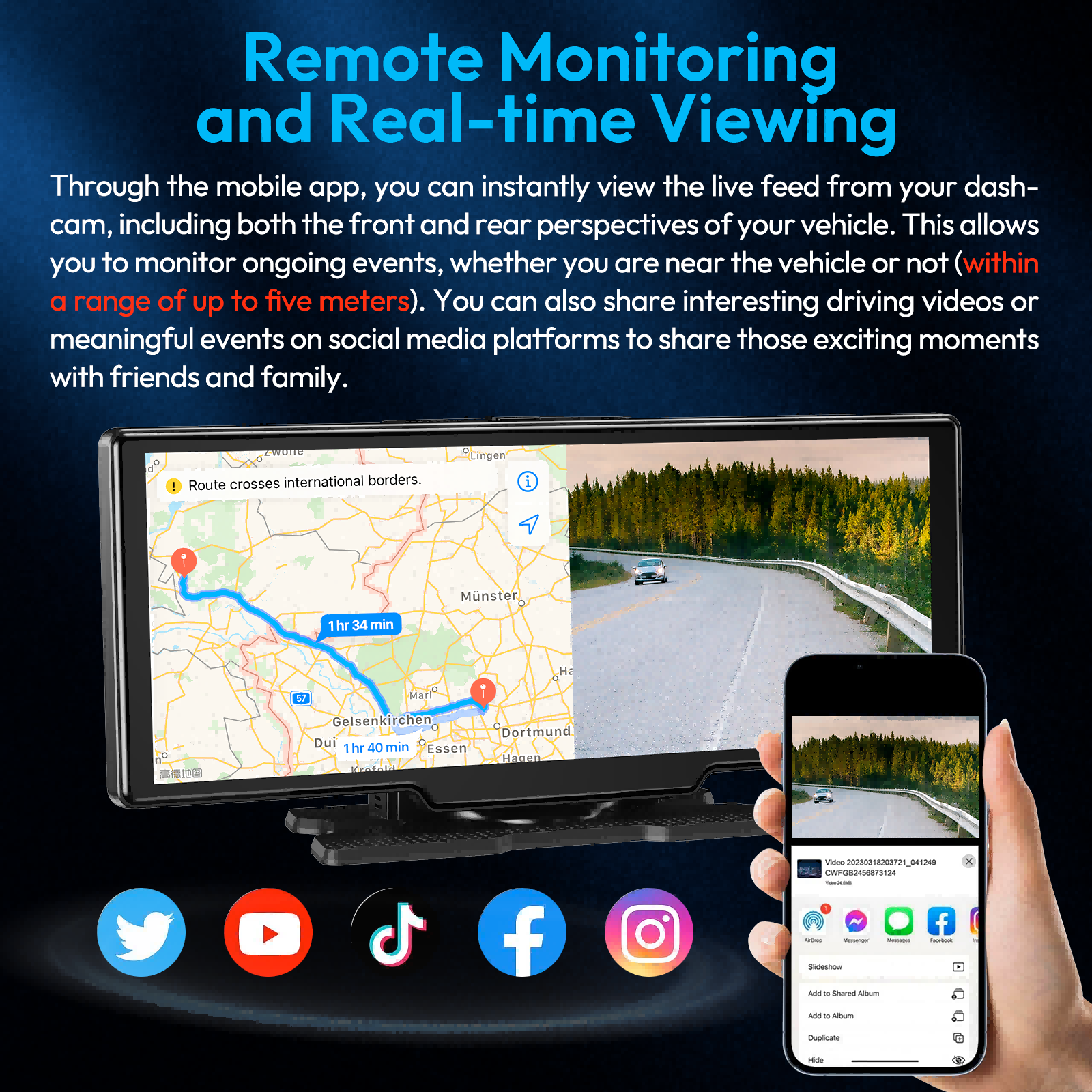 ESSGOO 【XGODY】 10.26 Inch Portable Car Player 4K & 1080P Dual Record ...