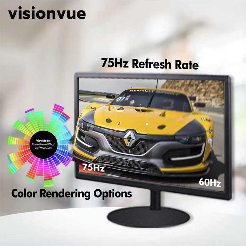 Monitor PC 22 Inch With Speaker 75HZ 1080P LED Computer Monitor 22 ...