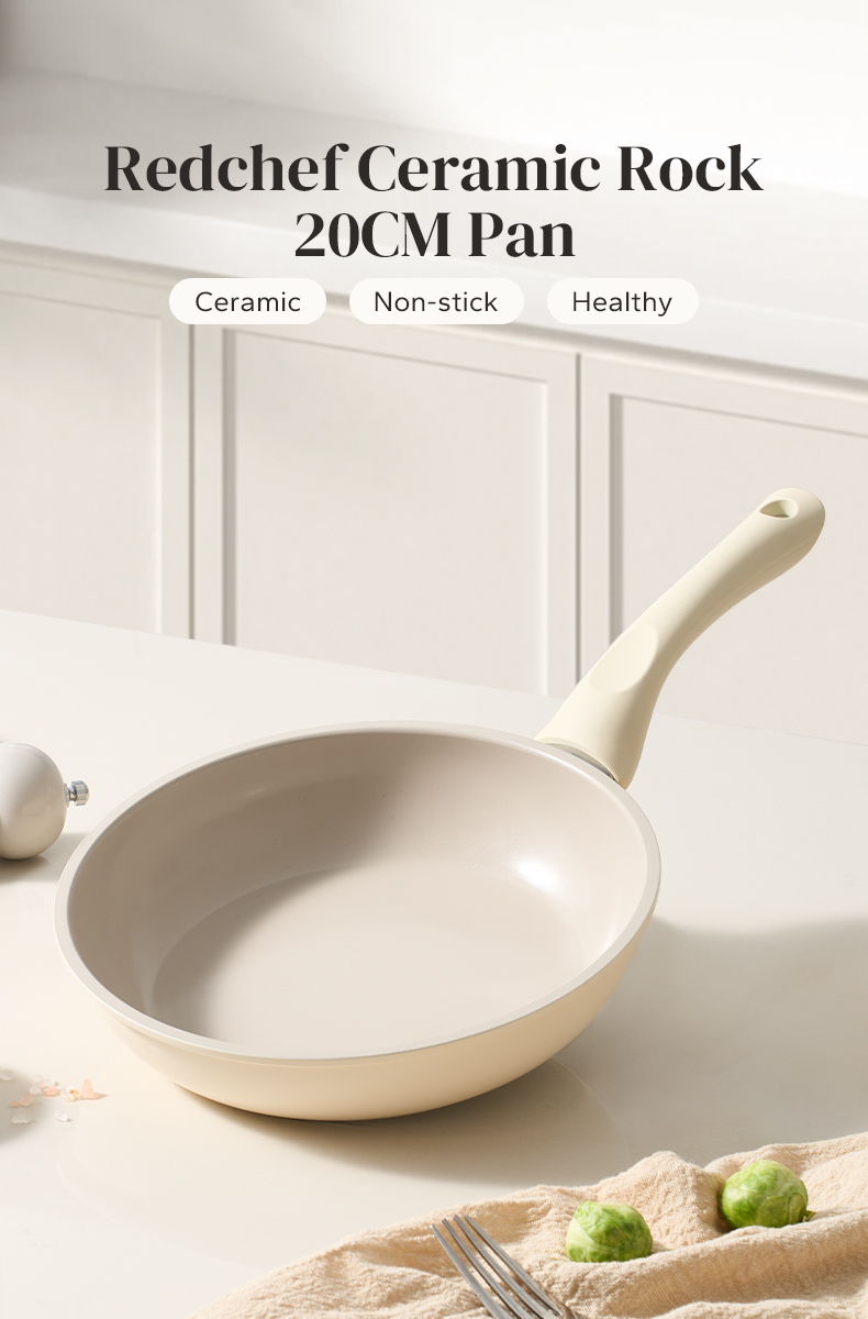 Redchef Nonstick Ceramic 20cm Stir-Fry Pan Wok No PFAS& PTFE& PFOA ...