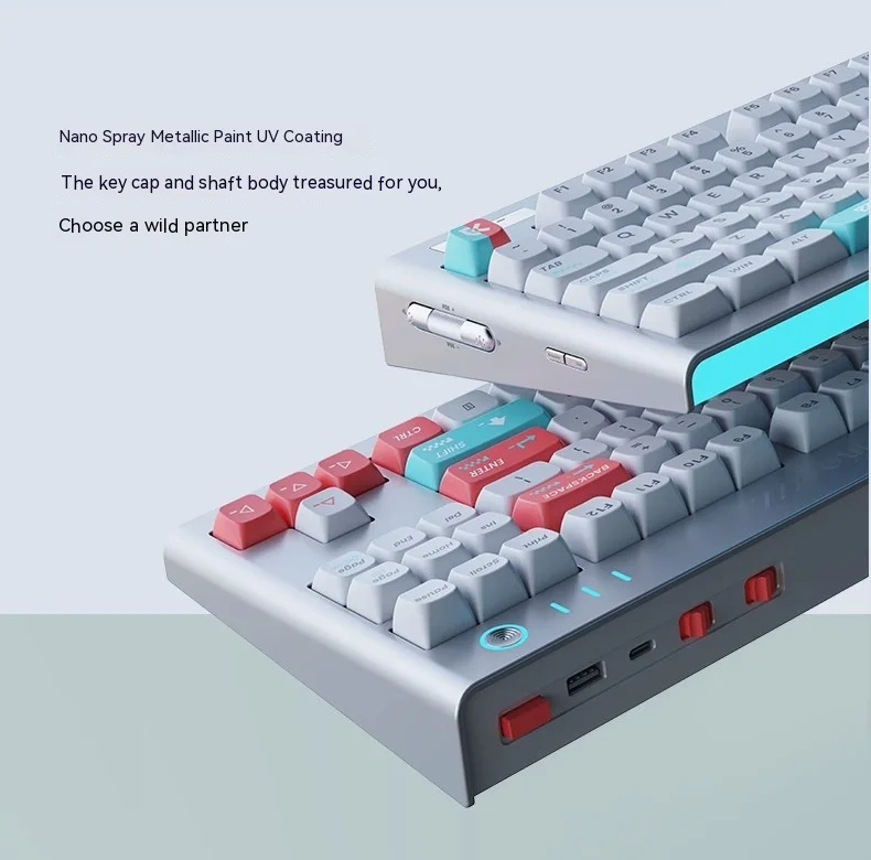 GeekElite Lio87 wireless mechanical keyboard 80% hot swappable RGB TOP ...