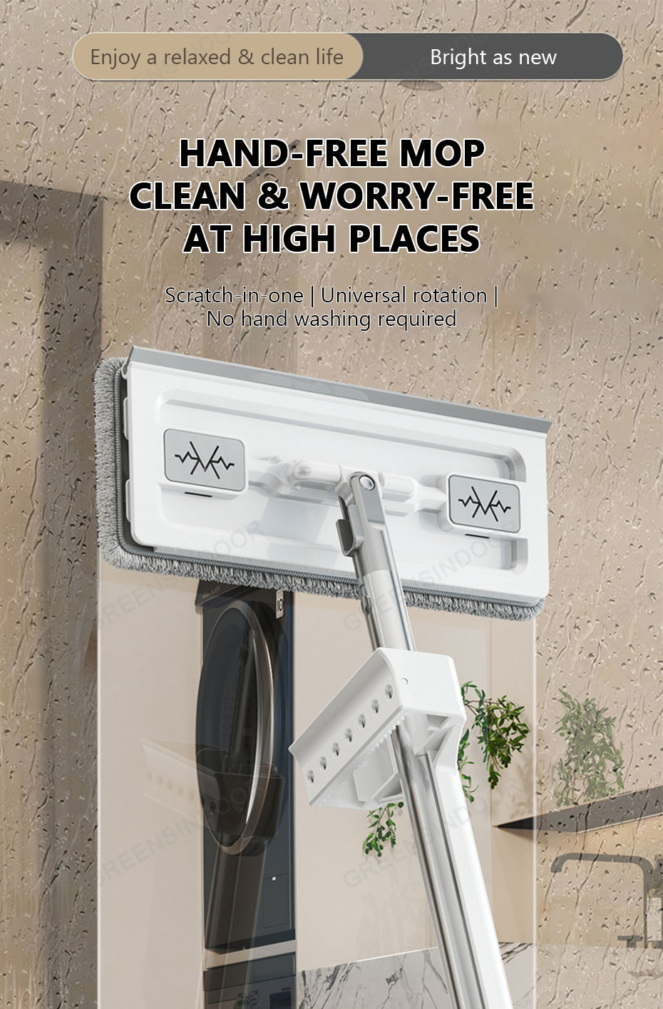Desktop Mini Mop Hand Wash Small Flat Mop Wall Mirror Desktop Cleaning ...