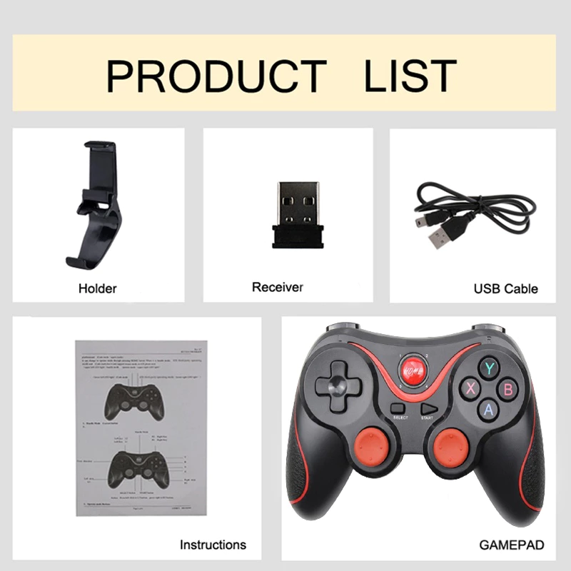 Gamepad Wireless Controller Bluetooth For Android IOS Phone PC Laptop ...