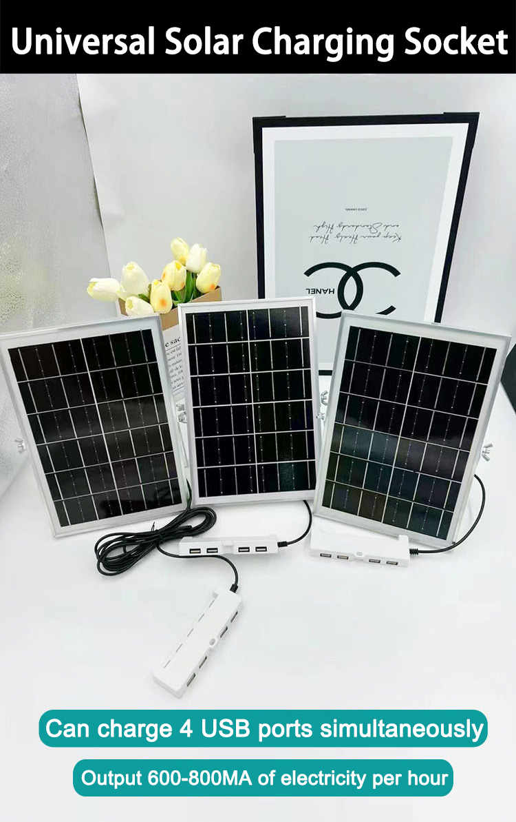 4USB Output Solar Panel Charging For Various 6V 6W USB Devices with an ...