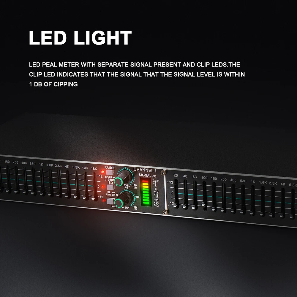 EQ215S New Active Balanced Dual 15 Band Graphic Equalizer Power ...