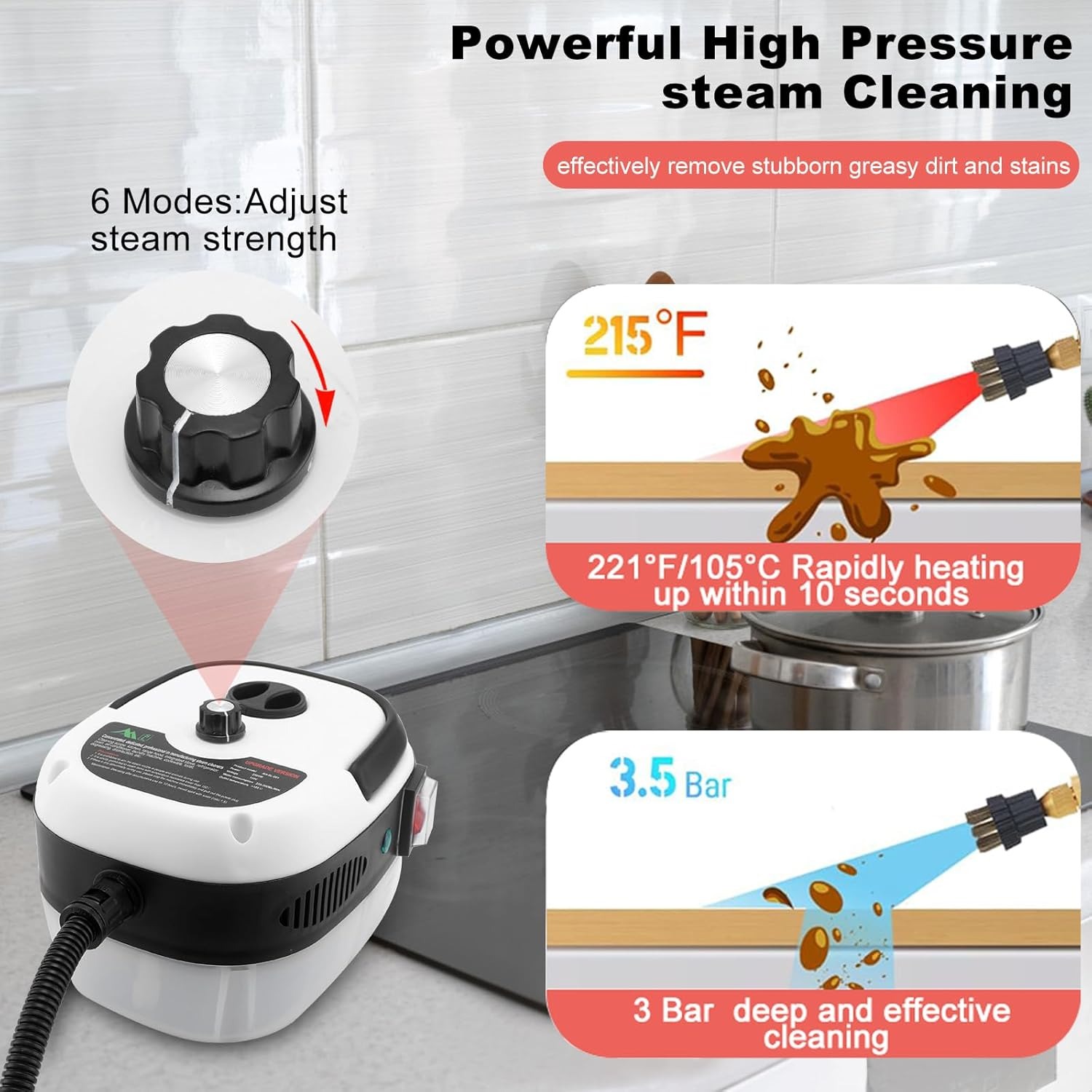 8500W Steamer Cleaner Pressure Washer High Temperature High Pressure ...