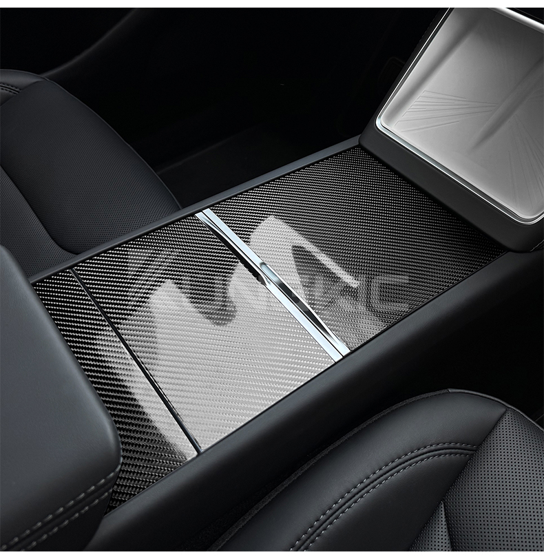 For Tesla Model Y Juniper 2025 TPU Carbon Fiber Texture Film Center ...