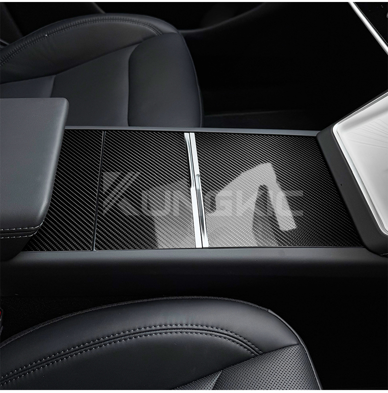 For Tesla Model Y Juniper 2025 TPU Carbon Fiber Texture Film Center ...