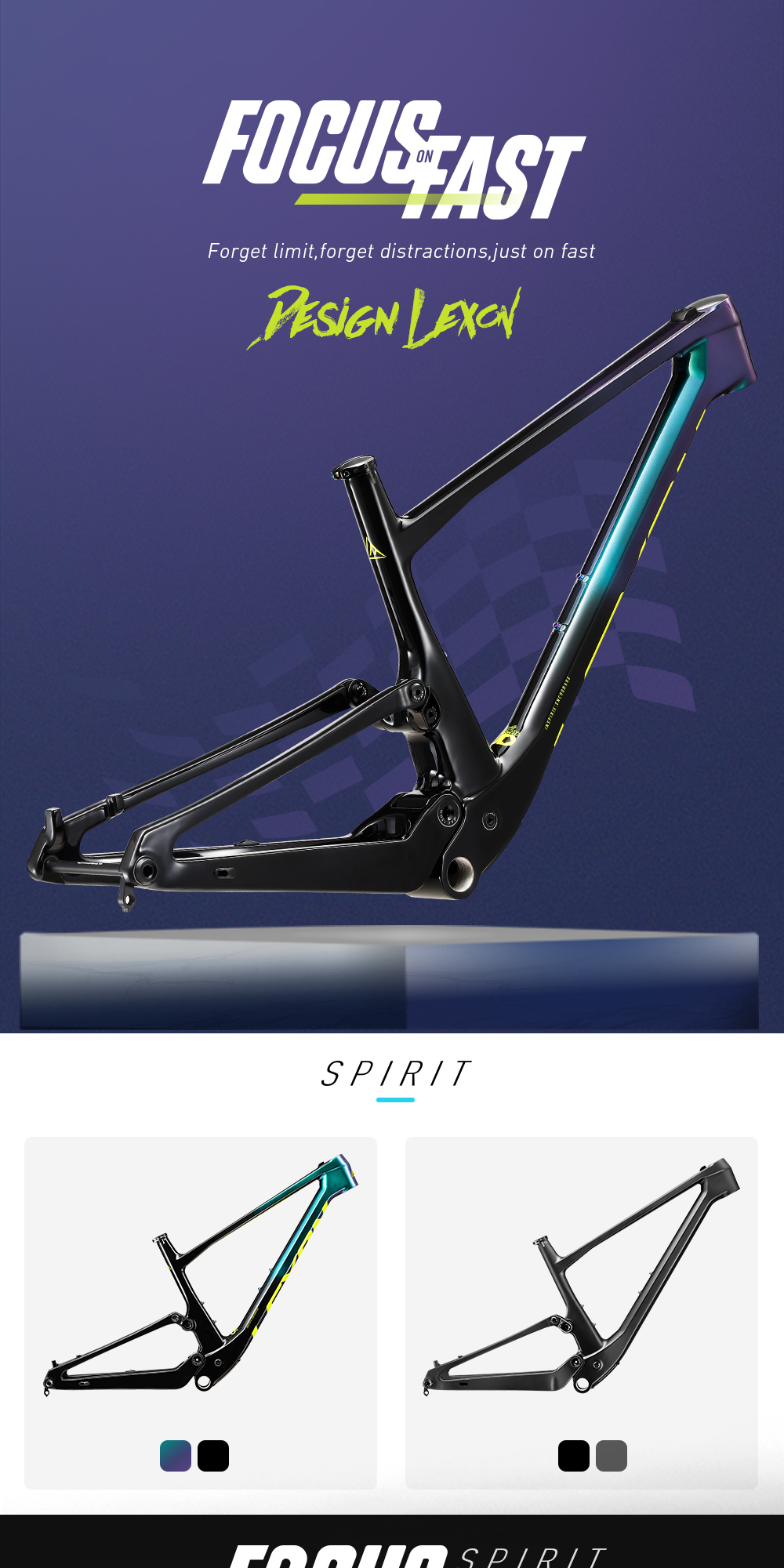 2025 Lexon New Spirit Frame 29 Full Carbon Suspension XC MTB Frame ...