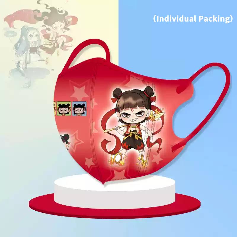 【Ready Stock】 Nezha 3D Kid Face Mask 50pcs Individually Packaged ...