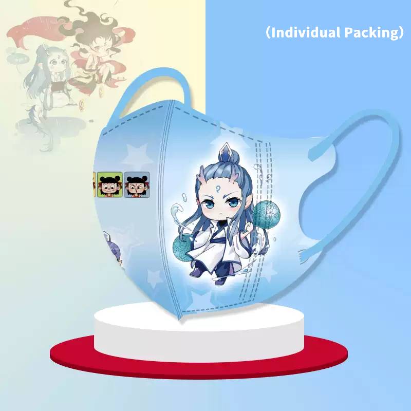 【Ready Stock】 Nezha 3D Kid Face Mask 50pcs Individually Packaged ...
