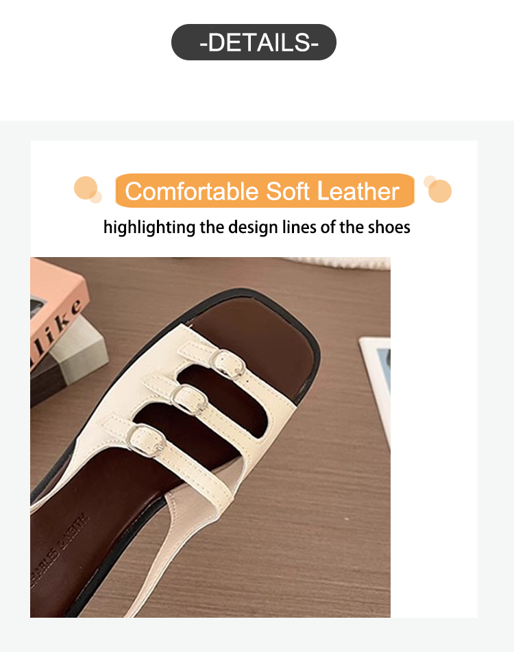 Cathy Queen Sandals Women's Summer Spring Casual Low Heel Rubber Strap ...