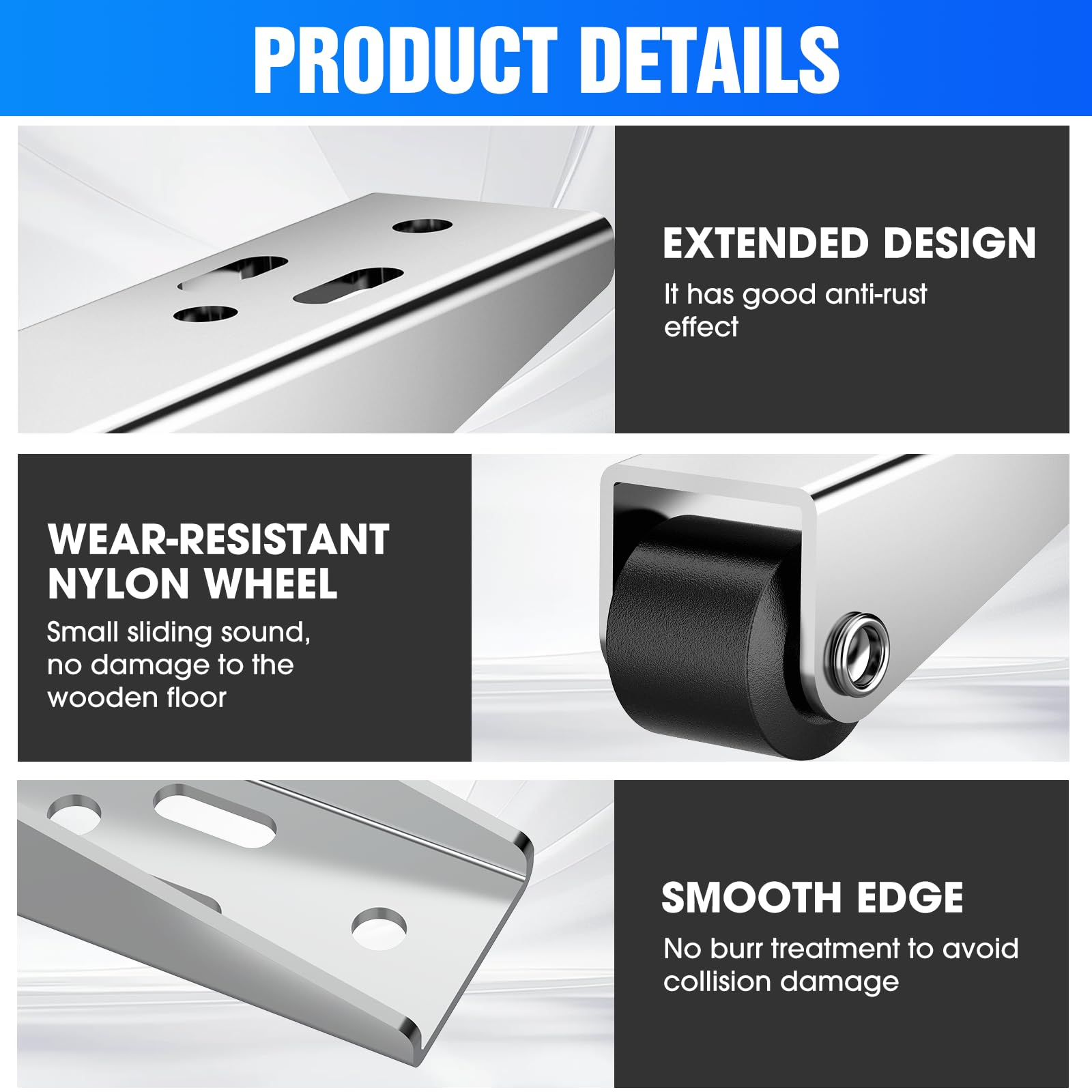 High performance sliding door droop door translation guide wheel pulley ...
