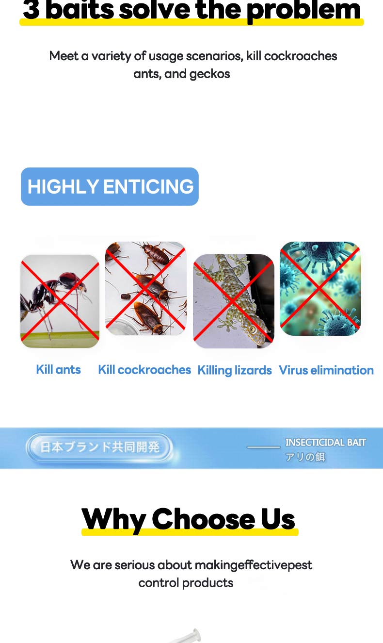 Eco Friendly Gel Ant Bait. Anti Ant Bait. Insects Wipe Out Gel Eco Bait. Cockroach Bait. Lizard ...