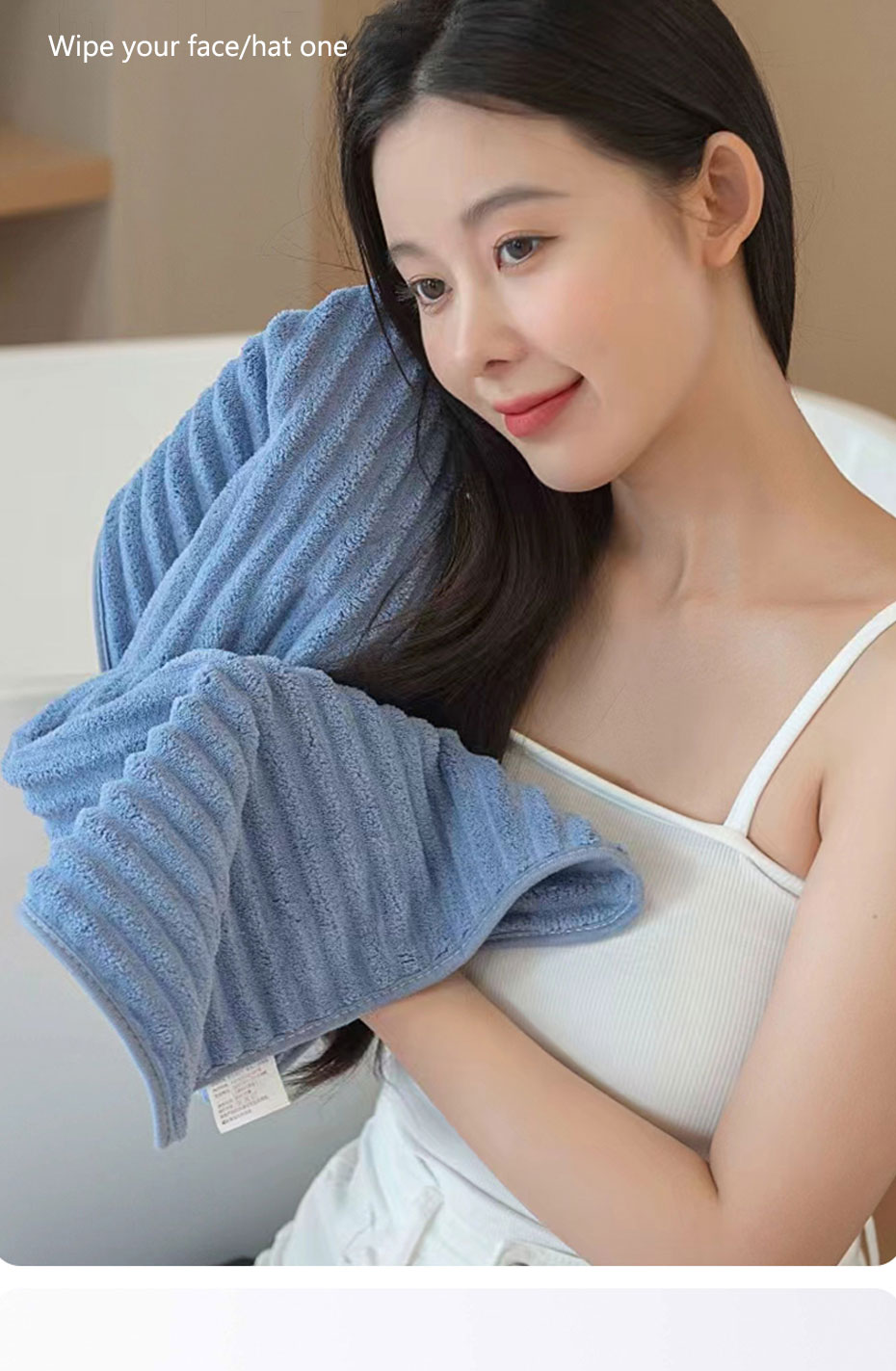 3Pcs Towel Wash Face Thickened Cotton Absorbs Water Microfiber Towel ...