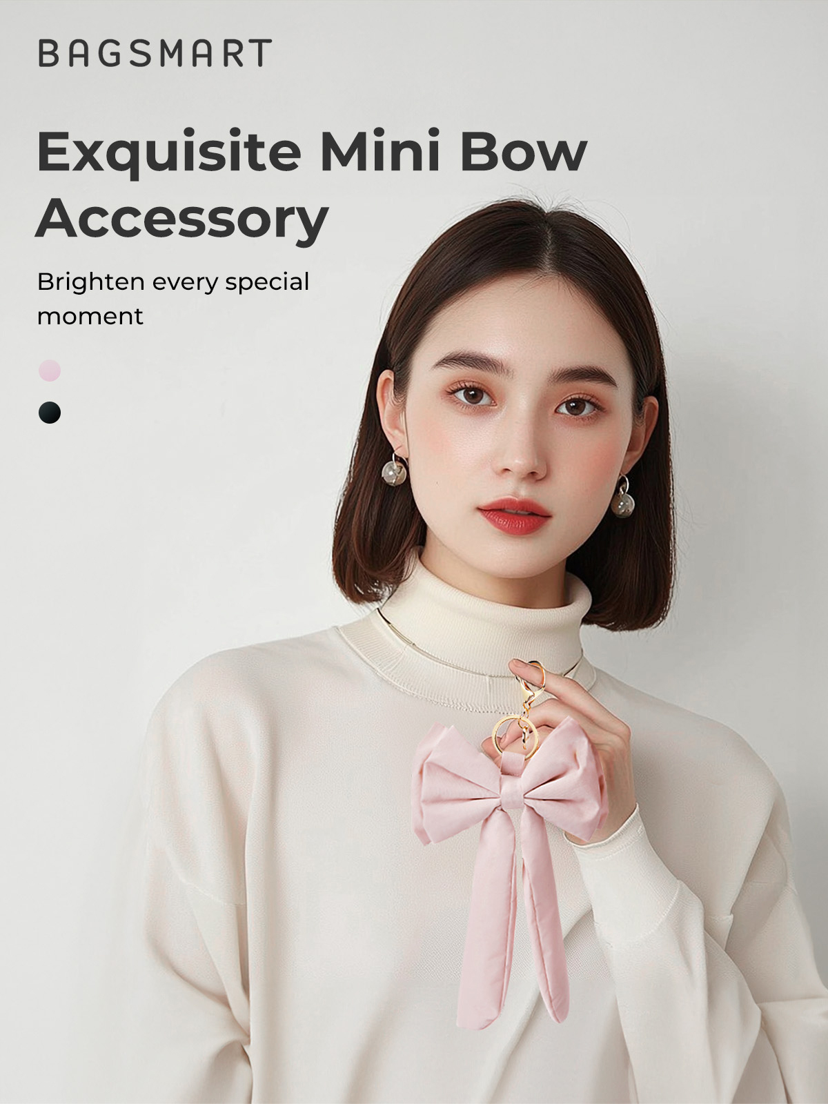 BAGSMART Mini Bowknot Accessories Taslon Cute Bag Pendant Keychain ...