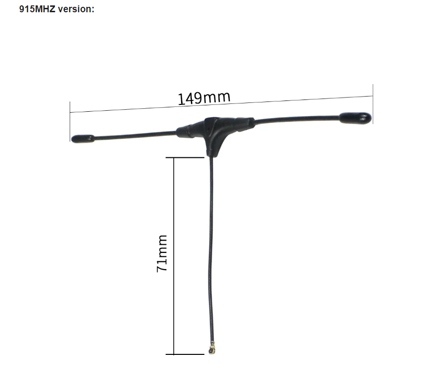 NEEBRC T-type Antenna 80mm 915MHZ /2.4G IPEX1 For TBS CROSSFIRE ...