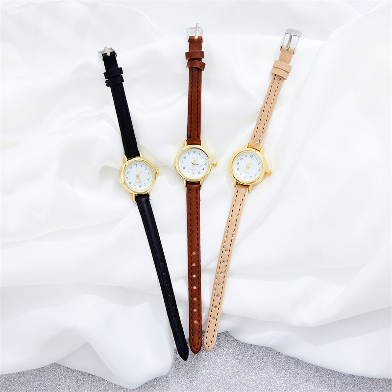 Compact Retro Quartz Watch for Women in Light Luxury and Clean Digital ...