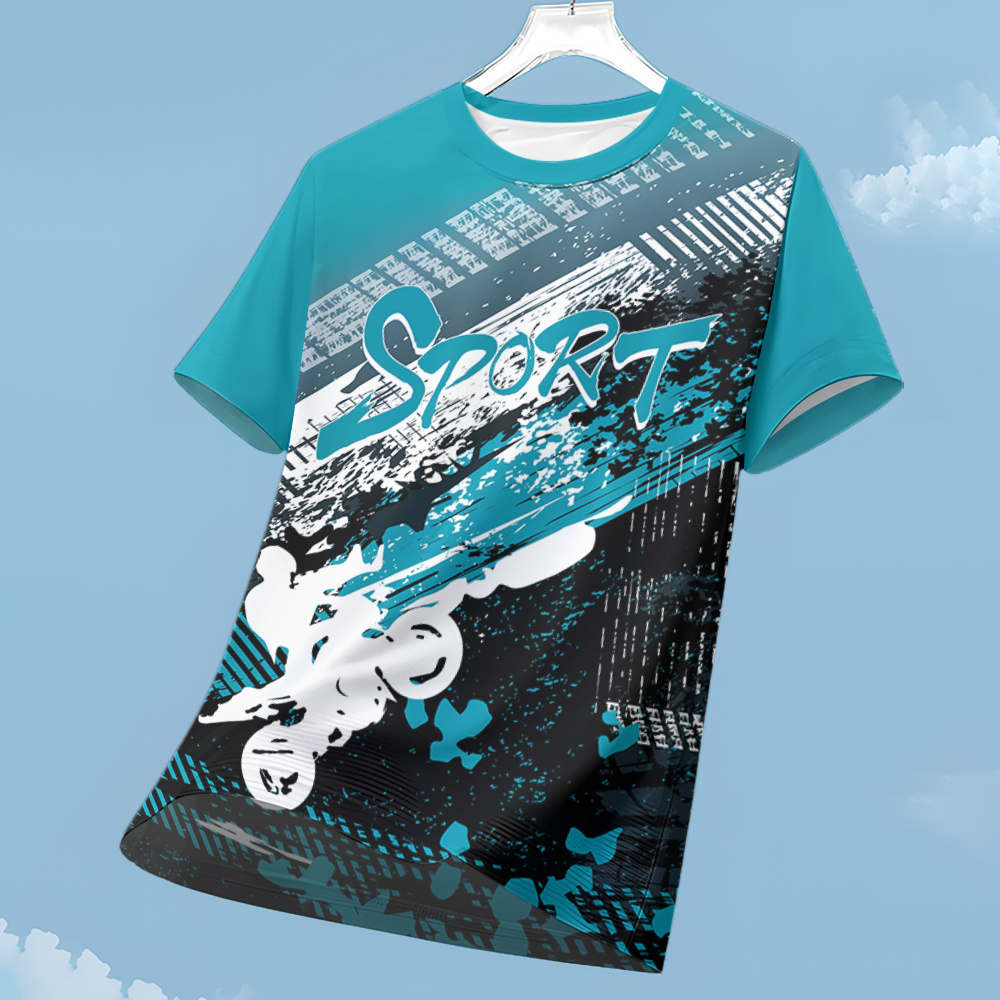 Ice Silk Mesh Men's Outdoor Sports Fitness T-shirts Short Sleeve Casual ...