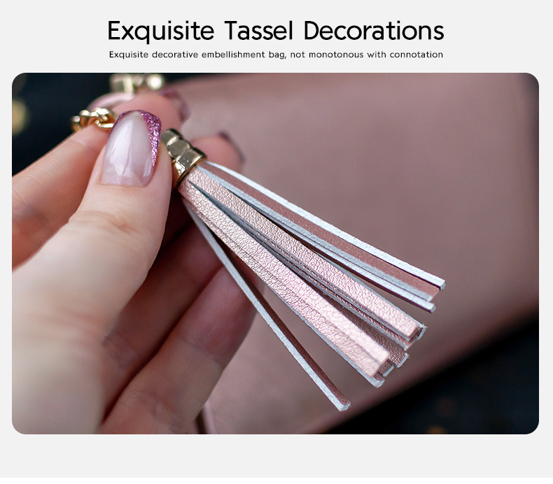 FOXER Long Wallet Cowhide Wallet Fashionable And Exquisite Credit Card ...