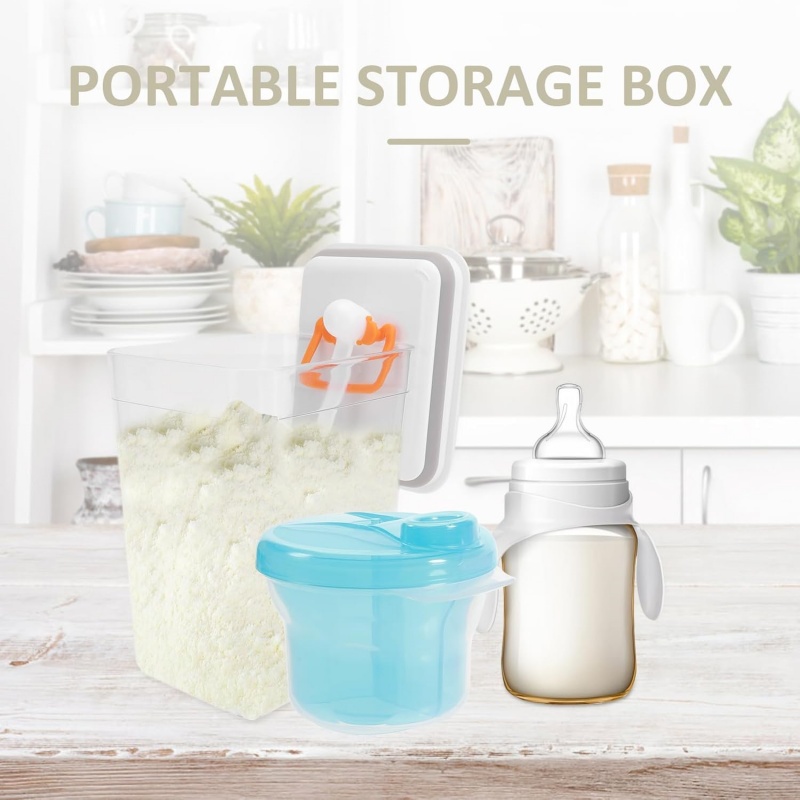 Baby Three Grid Rotating Milk Powder Grid Layered Portable Out ...