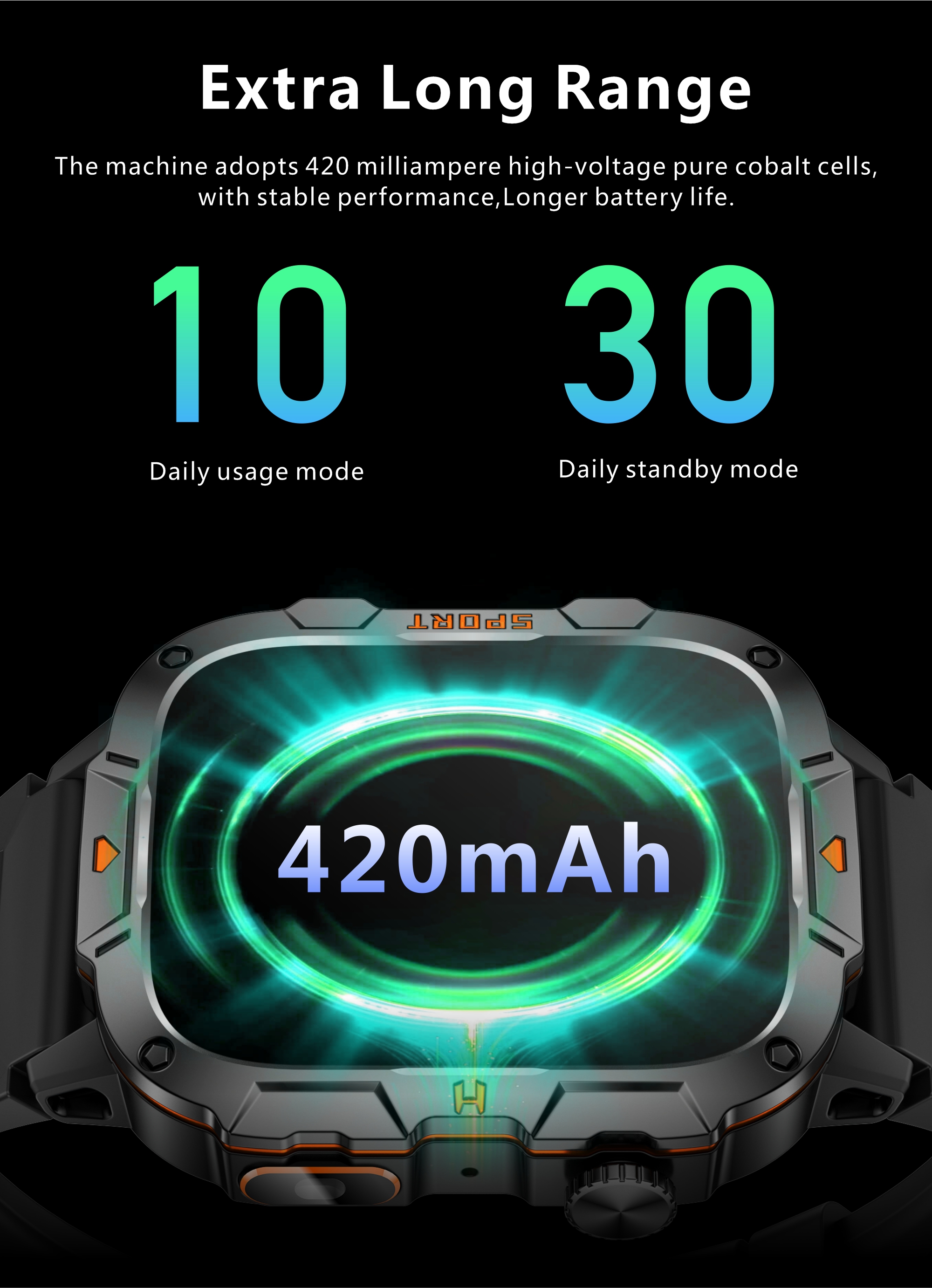 LIGE LED Flashlight Smart Watch Original Men 1.96" HD Screen With 100 ...