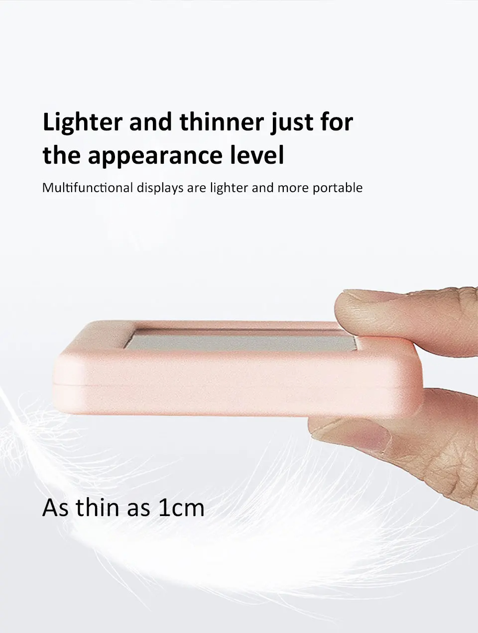 Thin Digital Clock Compact Lightweight Mini Small Clock with Indoor ...