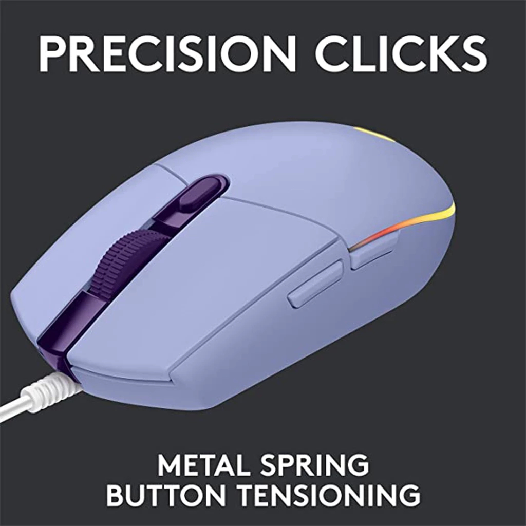 Logitech Gaming Mouse G203 2nd Gen 8,000 DPI, Rainbow Optical Effect ...