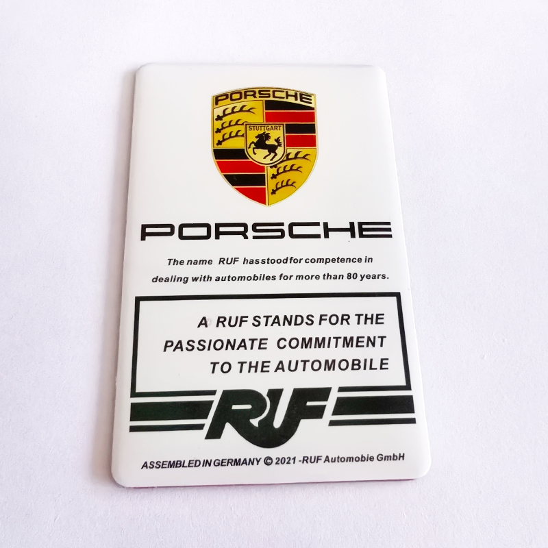 1 x Aluminum PORSCHE HORSE Logo Car Auto Decorative Emblem Badge Decal ...