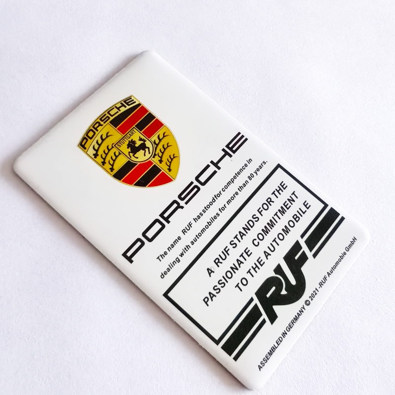 1 x Aluminum PORSCHE HORSE Logo Car Auto Decorative Emblem Badge Decal ...