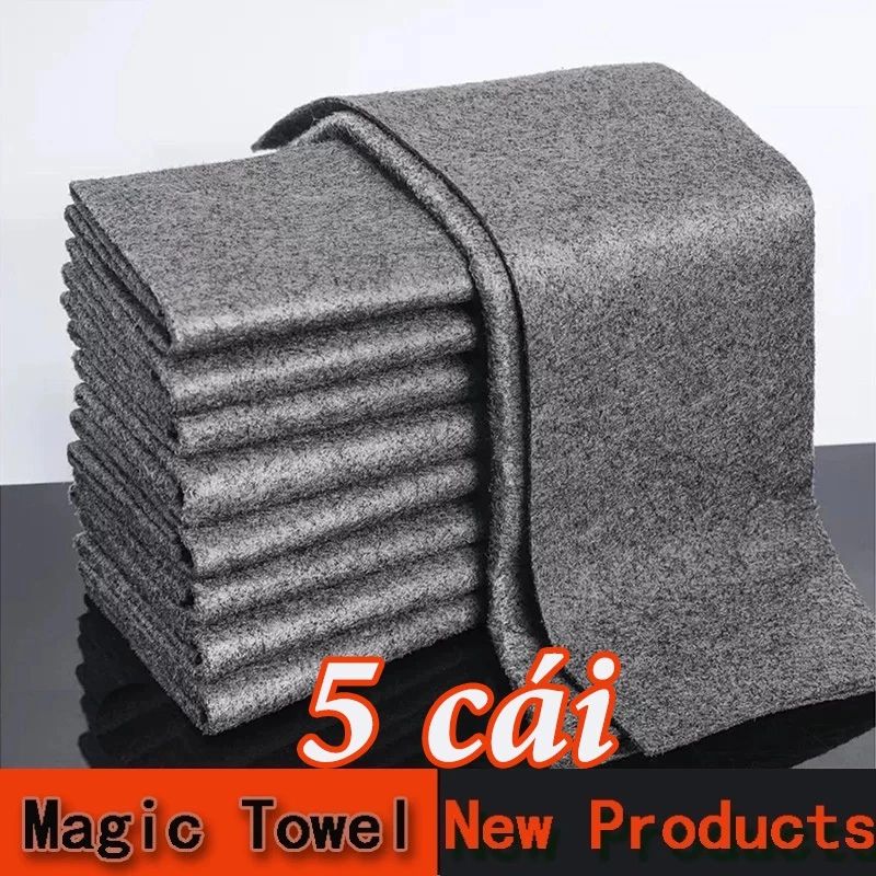5-Piece Multi-Functional Magic Cloth Set, Thick Cleaning Cloths for ...