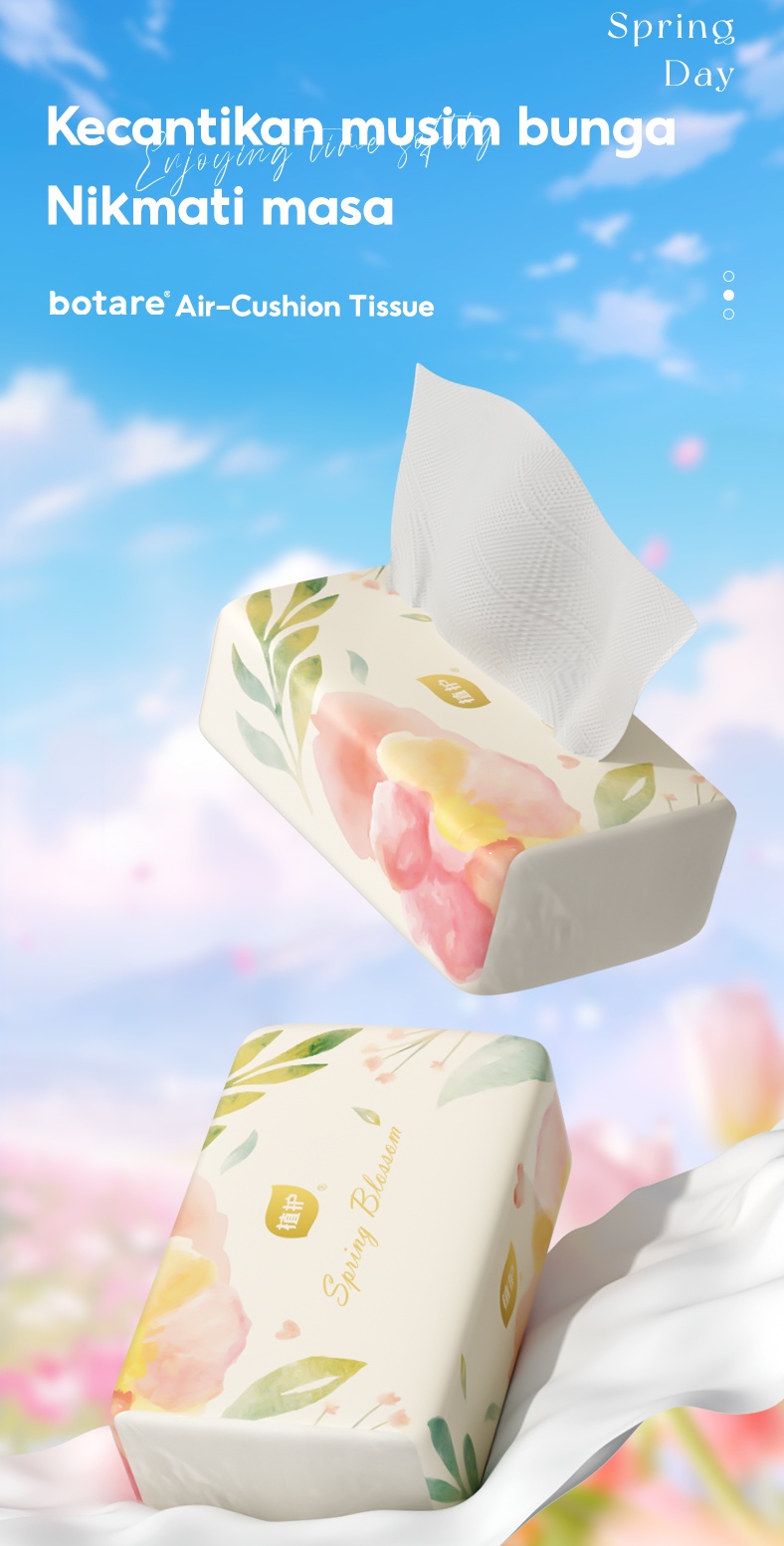 [20 PACKS]Botare Air Cushion Tissue 4-ply Soft Facial Tissues 5200 ...