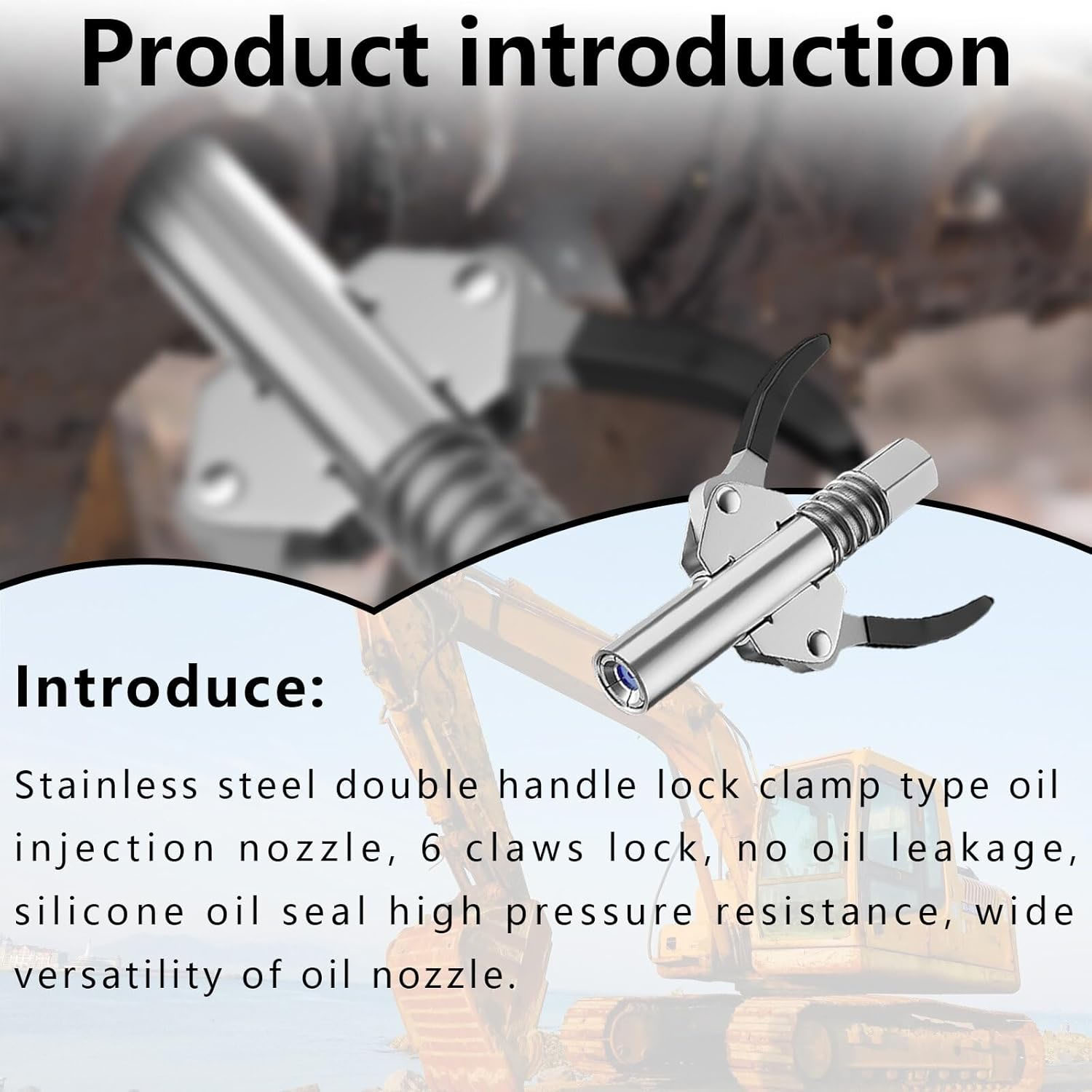 10000 PSI Double Handle Grease Quick Self Locking Coupler Tool Leak ...