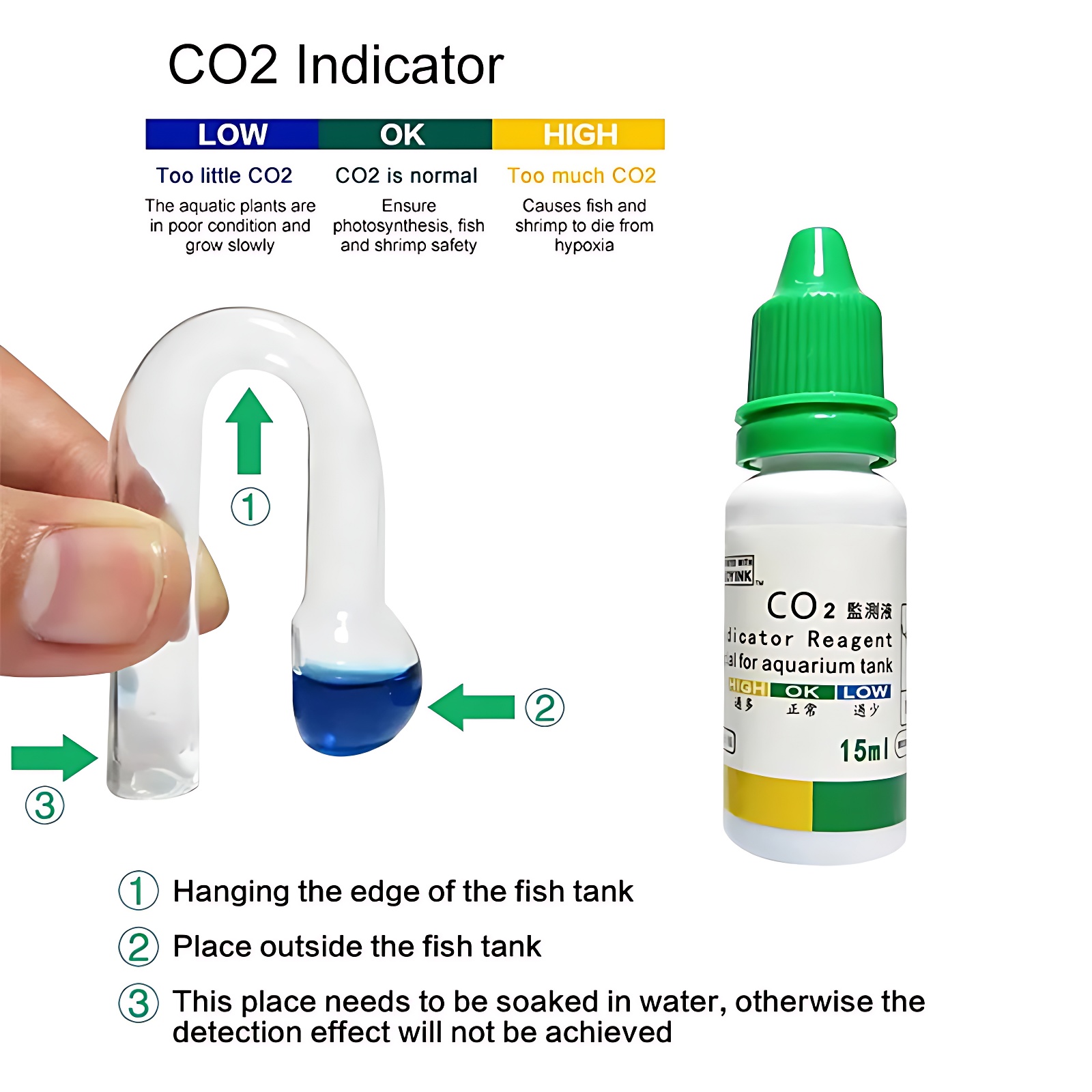 Carbon Dioxide CO2 Monitor Aquarium Carbon Dioxide Indicator Burette ...