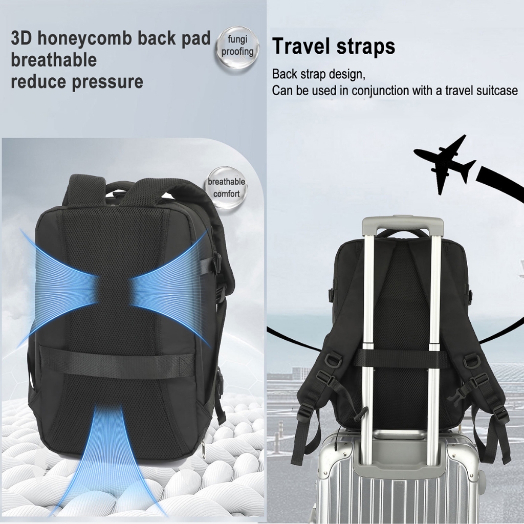 Waterproof Travel Backpack Multifunction Laptop Backpack 16 inch ...