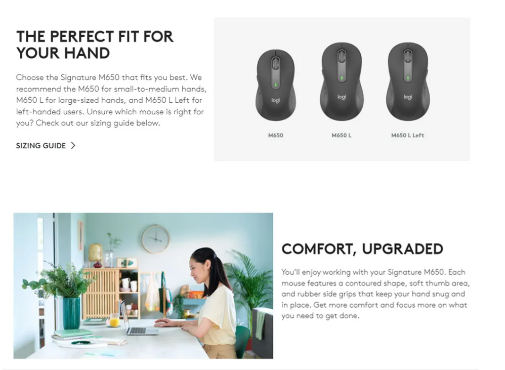 Logitech M650/650L Wireless Mouse Bluetooth/USB Silent Click | For ...