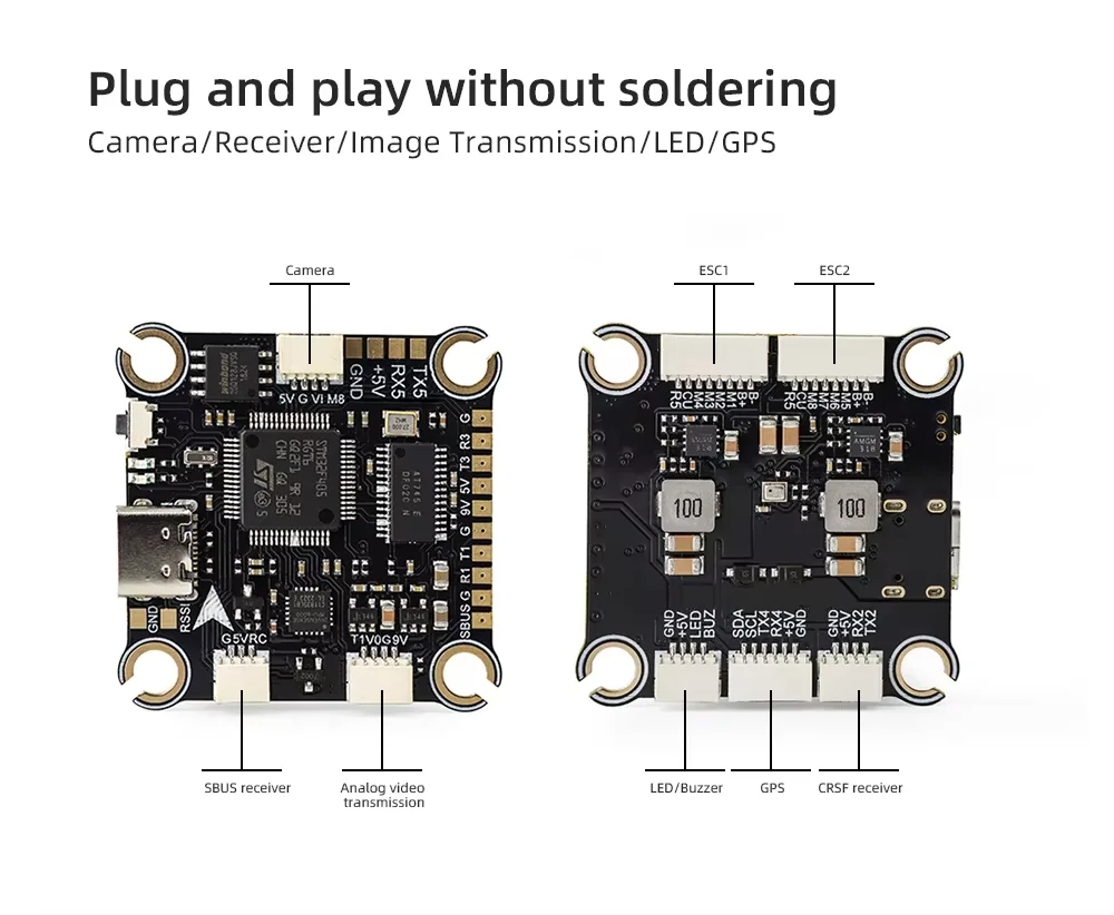 HGLRC SPECTER F460 Stack F405 V2 MPU6000 Flight Controller BLHELI_S 60A ...