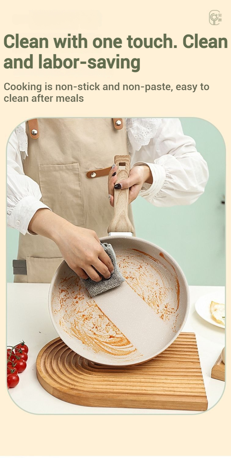 Kuali Tidak Melekat Non Stick Frying Pan Marble Pans Multi-Purpose ...