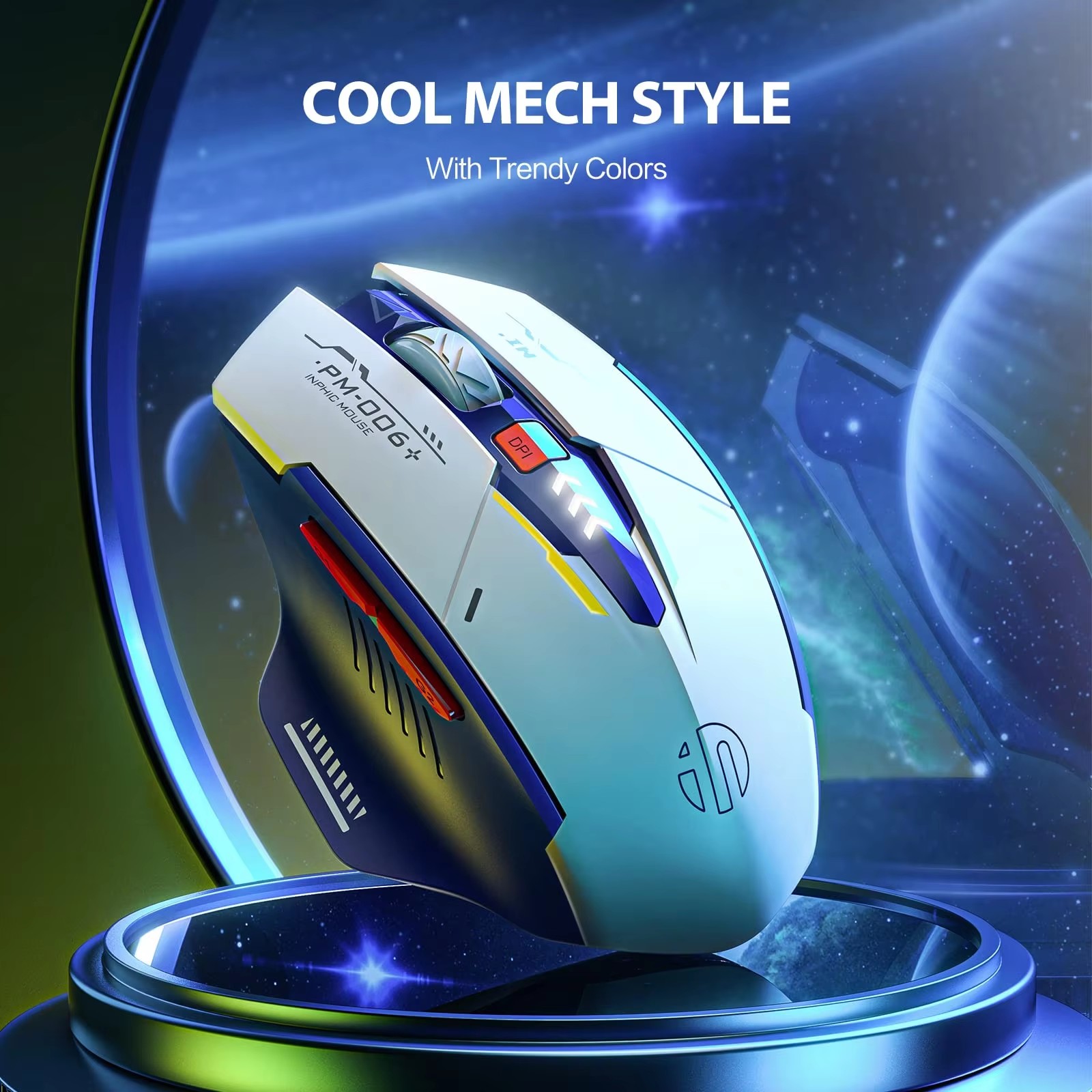 Inphic F9 2.4G Wireless Gaming Mouse 800 to 2400DPI Ergonomic Silent ...
